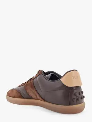 TOD'S Allacciata Cassetta Leather And Suede Sneakers