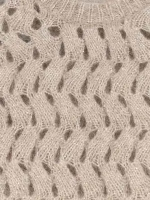 Brunello Cucinelli Perforated Sweater With Micro Sequins