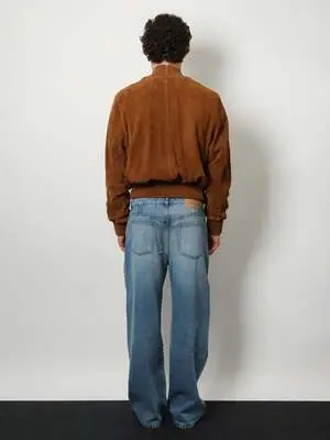 AMI Paris Suede Goatskin Bomber Jacket