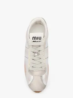 Miu Miu Plume Vintage Leather Sneakers
