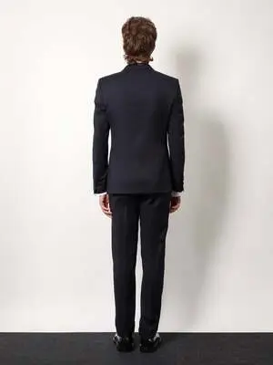Tagliatore Virgin Wool Tuxedo With Removable Brooch