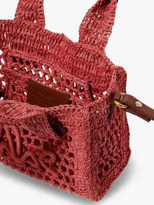 Chloé Summer Banana Raffia Crossbody Bag