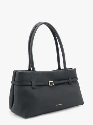 Manu Atelier Le Cambon East West Leather Shoulder Bag - Black