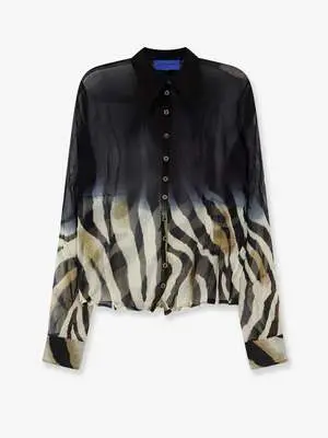 MES DEMOISELLES Viscose Shirt With Zebra Print - Multicolor