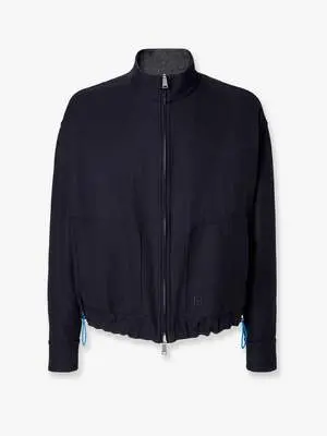 Fendi Reversible Denim Jacket With Embroidered Ff Logo
