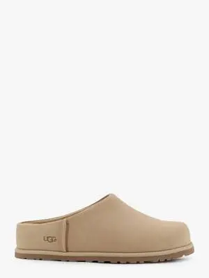 UGG Nubuck Sandals With Engraved Logo On The Side - Beige