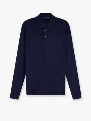 Kiton Wool Polo Shirt - Blue