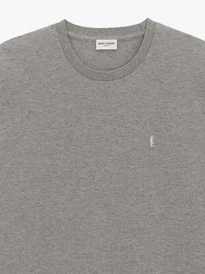 Saint Laurent Recycled Material T-shirt With Cassandre Embroidery