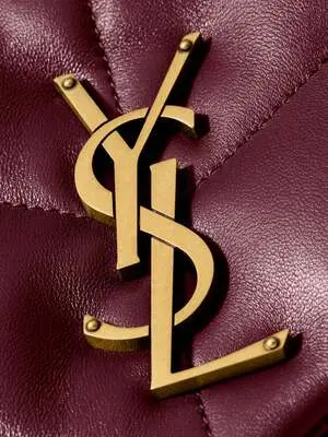 Saint Laurent Loulou Puffer Matelassé Leather Shoulder Bag - Red