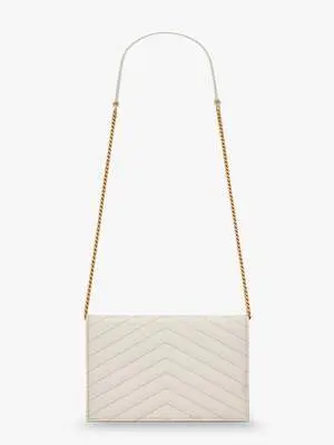 Saint Laurent Envelope Leather Crossbody Bag