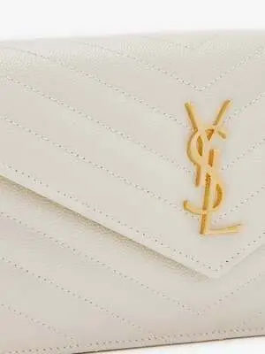 Saint Laurent Envelope Leather Crossbody Bag