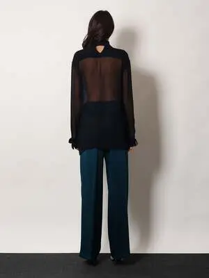 Dries Van Noten Viscose Shirt With Rhinestones