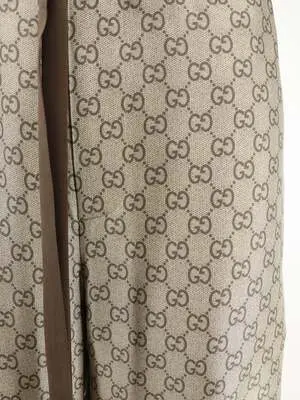 Gucci Silk Trousers With All-over Gg Motif
