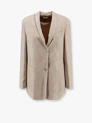 ALYSI Corduroy Blazer - Beige