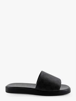 Gucci Denim Sandals With Gg Motif - Black