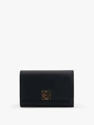 Loewe Anagram Leather Wallet With Front Logo