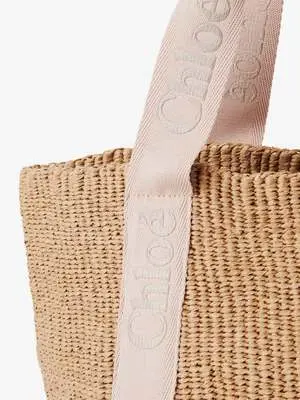 Chloé Woody Raffia Shoulder Bag