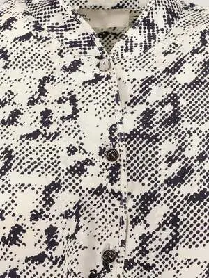 Tory Burch Silk Dress With Pixelated Logo Print