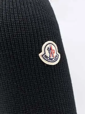Moncler Down Jacket With Virgin Wool Inserts