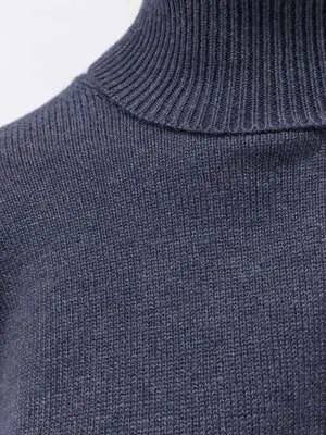 Brunello Cucinelli Cashmere Turtleneck With Monili Detail - Blue