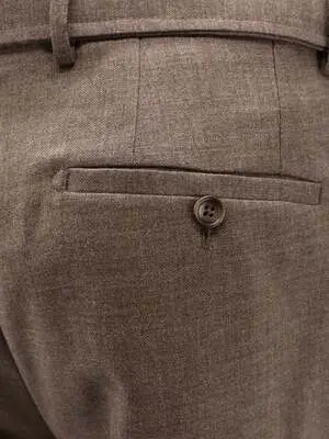 Tagliatore Nevil Virgin Wool Trousers With Belt