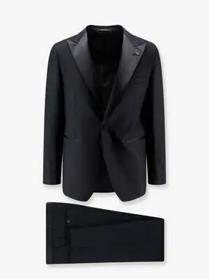 Tagliatore Virgin Wool Tuxedo - Black