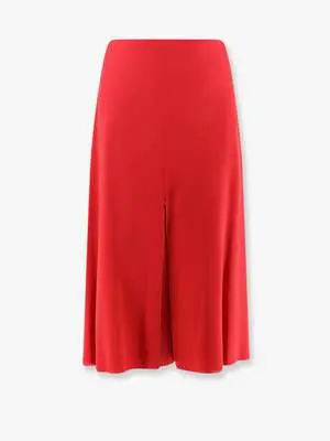 Valentino Garavani Midi Silk Skirt - Red