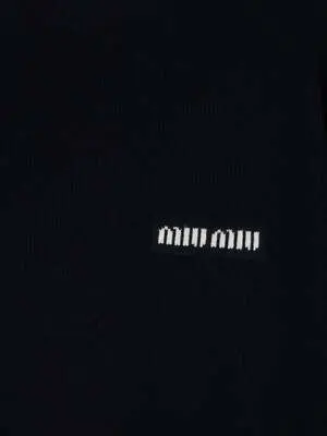 Miu Miu Wool Sweater With Lettering Logo