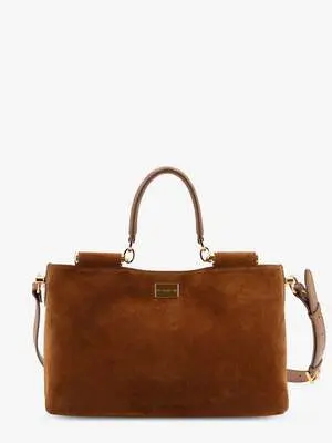 Dolce & Gabbana Vittoria Suede Crossbody Bag - Brown