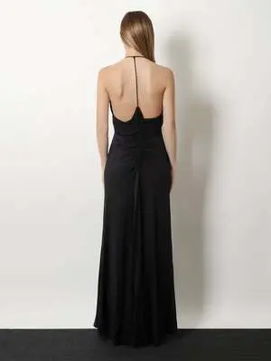 SELF-PORTRAIT Gathered Jersey Long Dress
