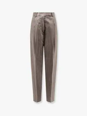RÓHE Mélange Wool And Viscose Trousers - Brown