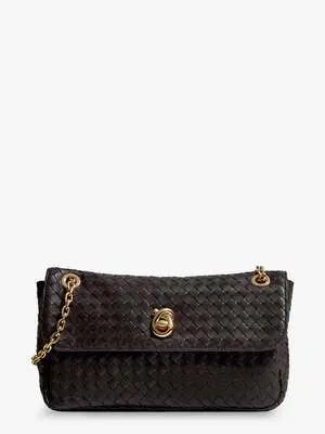 Bottega Veneta Madison Leather Shoulder Bag With Knot Detail - Brown