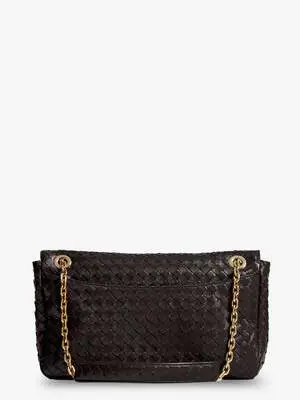 Bottega Veneta Madison Woven Leather Shoulder Bag With Knot Detail - Brown