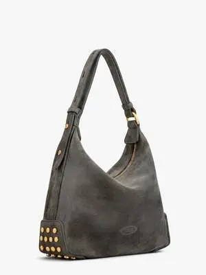 TOD'S Mini Bag Metal Dots Suede Shoulder Bag