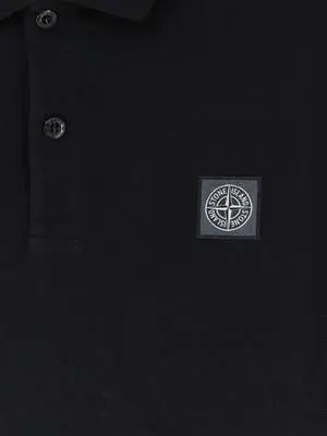 Stone Island Organic Cotton Polo Shirt - Black