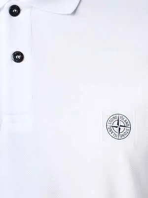 Stone Island Organic Cotton Polo Shirt - White