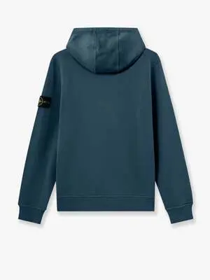 Stone Island Cotton Sweatshirt With Side Logo Patch