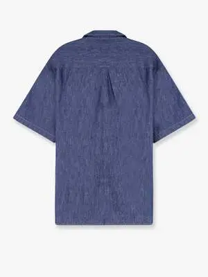 Loewe Denim Shirt With Embroidered Anagram Logo