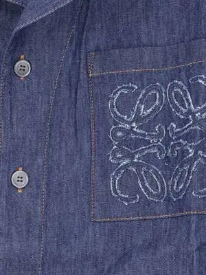Loewe Denim Shirt With Embroidered Anagram Logo