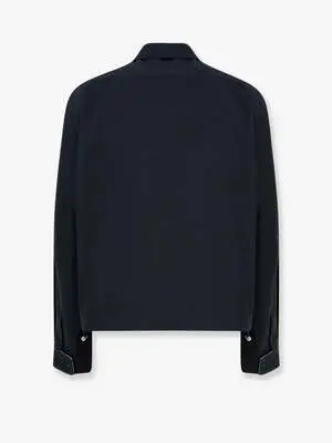 Loewe Cotton Blend Jacket With Logo Embroidery