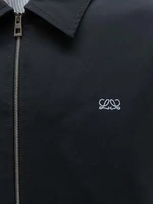 Loewe Cotton Blend Jacket With Logo Embroidery