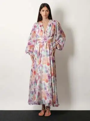 ACTUALEE Long Dress With Floral Print