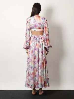 ACTUALEE Long Dress With Floral Print