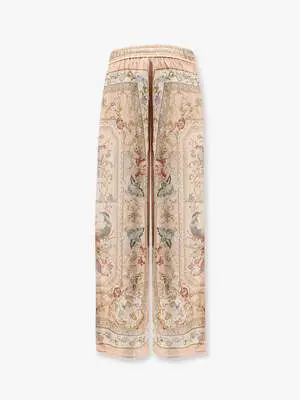Zimmermann Roselight Silk Trousers - Multicolor