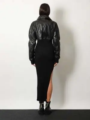 Rick Owens Dracuflight Cropped Leather Jacket
