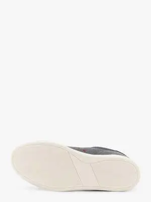 Kiton Leather Sneakers With Iconic Side Stitching