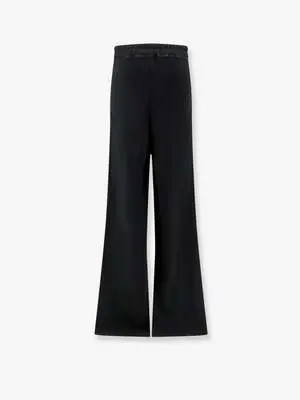 Rick Owens Bias Viscose And Silk Trousers