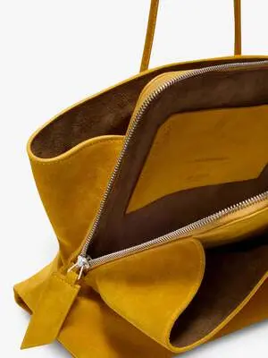 Attico La Passeggiata Suede Shoulder Bag - Yellow
