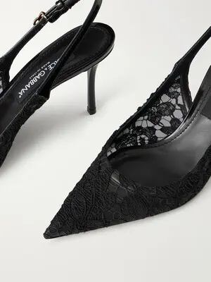 Dolce & Gabbana Lace Slingback Pumps