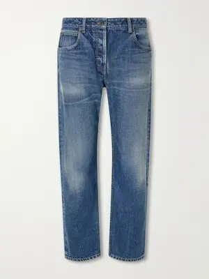 THE ROW Riaco Cropped Mid-rise Straight-leg Jeans - Blue